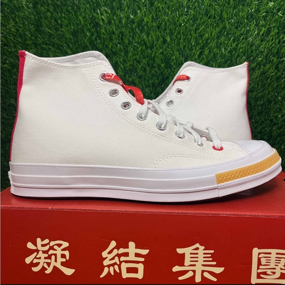 Converse | Shoes | Converse Chuck 7 High X Clot White Red Gum | Poshmark